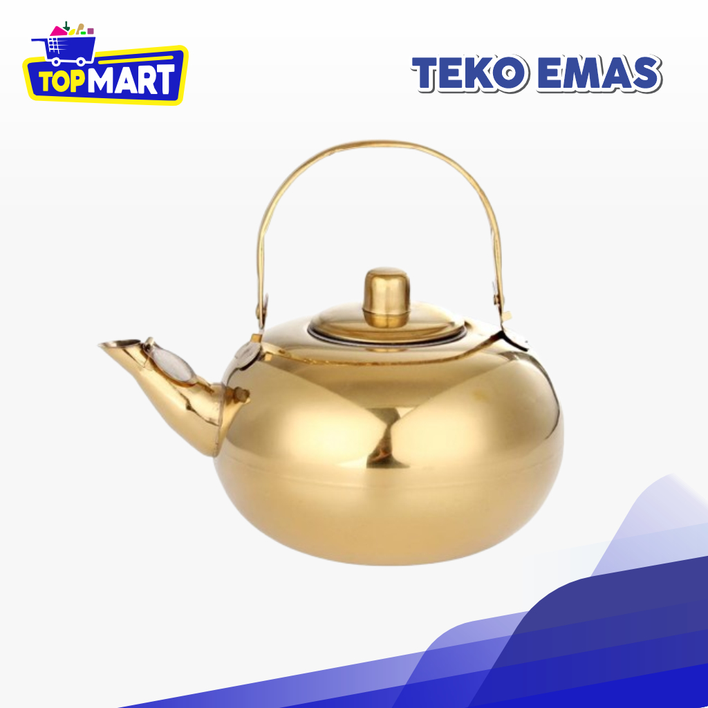 Jual TOPMART - Ketel Teko Ceret Tea Mini Pot EMAS 1L Stainless PLUS ...