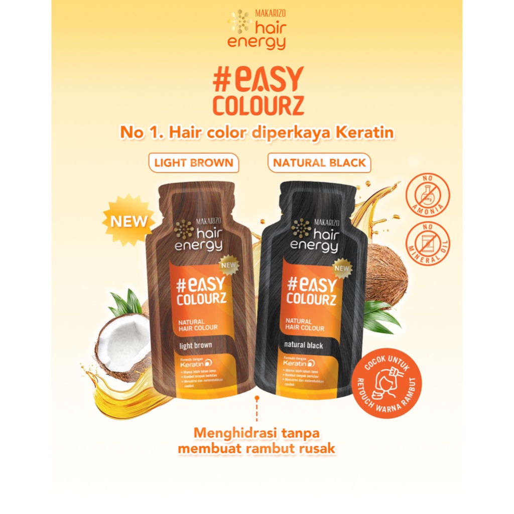 Jual Makarizo Hair Energy Easy Colourz 26ml - Hair Color - Pewarna ...