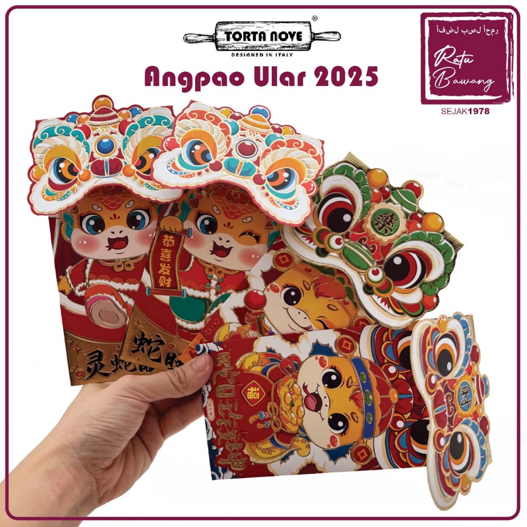 Jual Angpao Ular 2025 Snake Kertas Angpau Hongpau Amplop Imlek Tahun Baru TEBAL Red Envelope ...