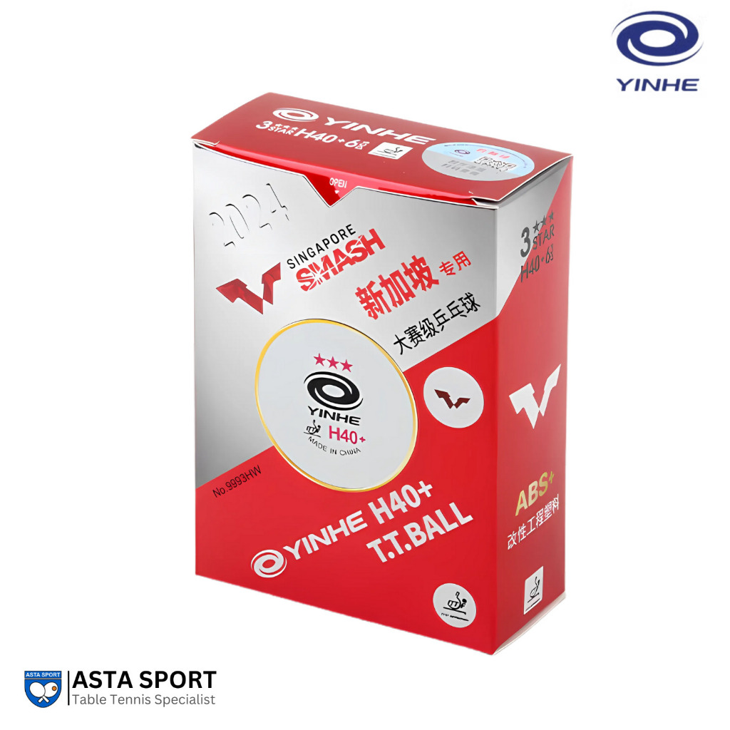 Jual Yinhe 3-Star H40+ edisi WTT Singapore Smash 2024/ Bola Pingpong Tenis Meja | Shopee Indonesia