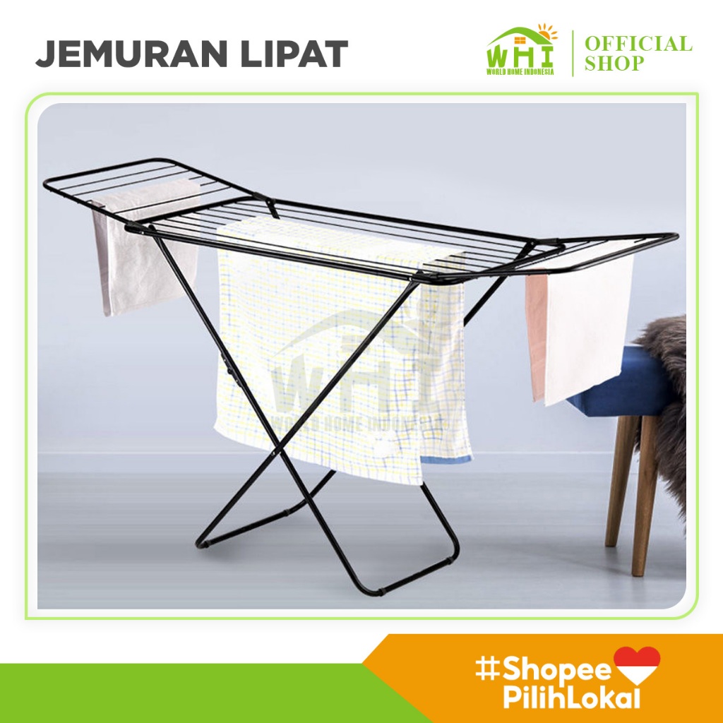 Jual World Home Jemuran Lipat Towel Rack Jemuran Handuk Lipat / Sayap ...