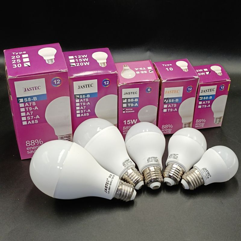 Jual BOLAM LED MURAH "JASTEC" S8-B BULB 5WATT / 10 WATT / 15WATT ...