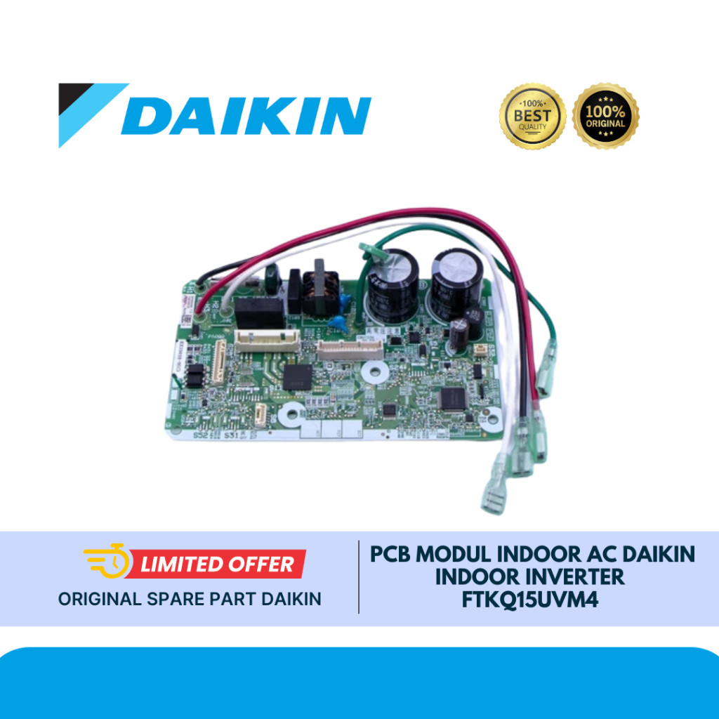 Jual PCB MODUL INDOOR AC DAIKIN INDOOR FTKQ15UVM4 INVERTER ORIGINAL ...