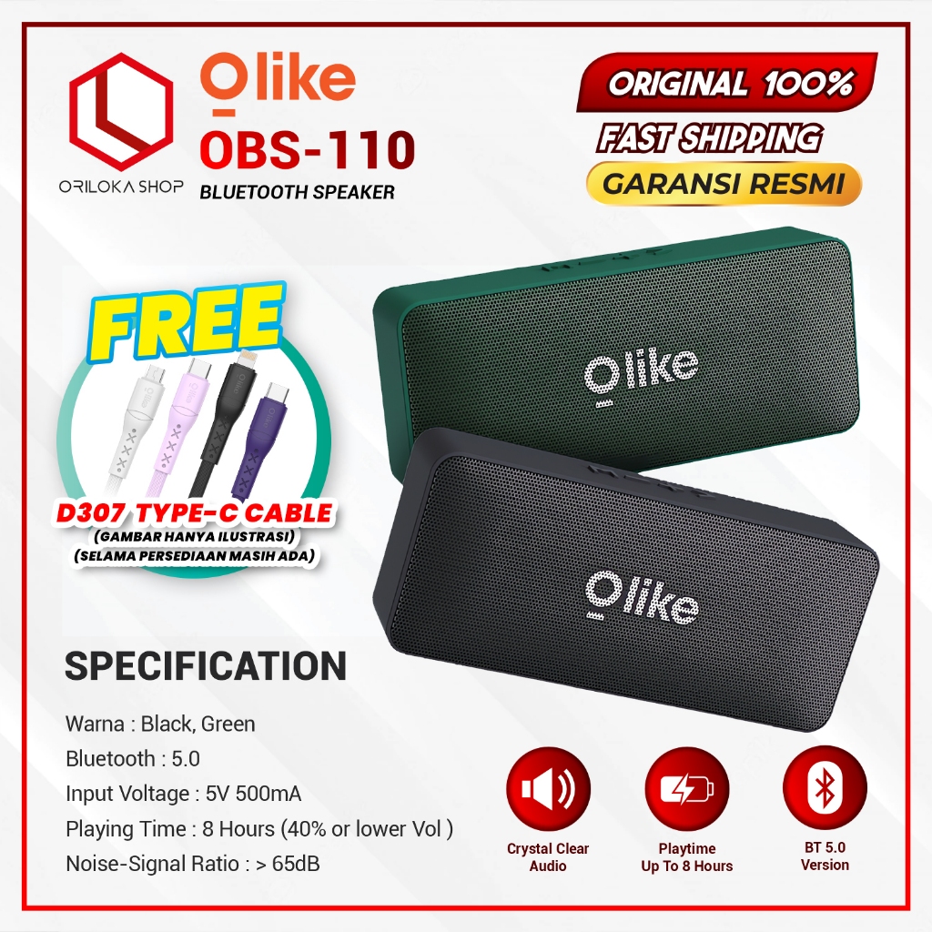 Jual Olike OBS-110 Speaker Bluetooth Portable - Garansi Resmi | Shopee ...