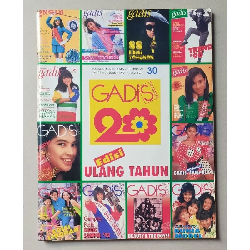 Jual Majalah Gadis Edisi Ulang Tahun ke 20 / 16 November 1993 mulus | Shopee Indonesia