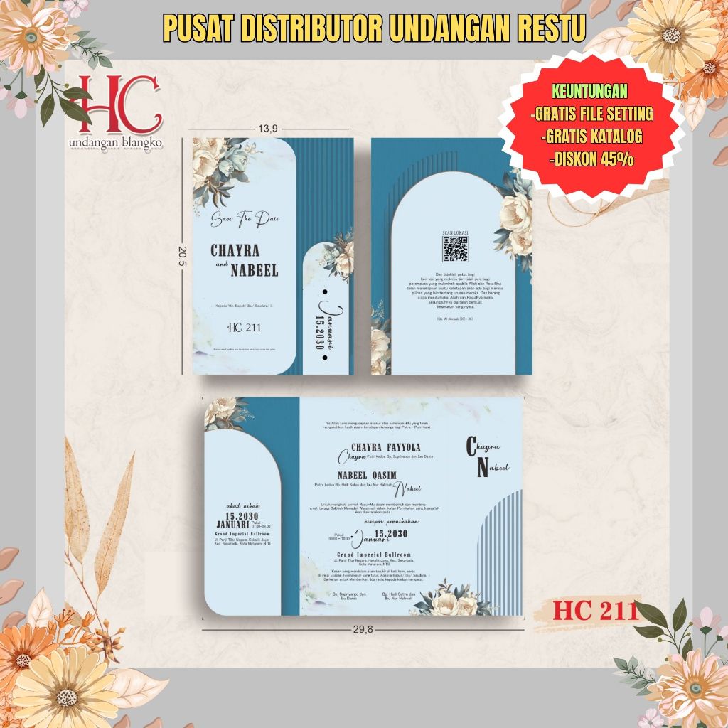 Jual Blangko Undangan HC 211 Temurah | Blangko Undangan Murah | Blangko Undangan | Blangko ...