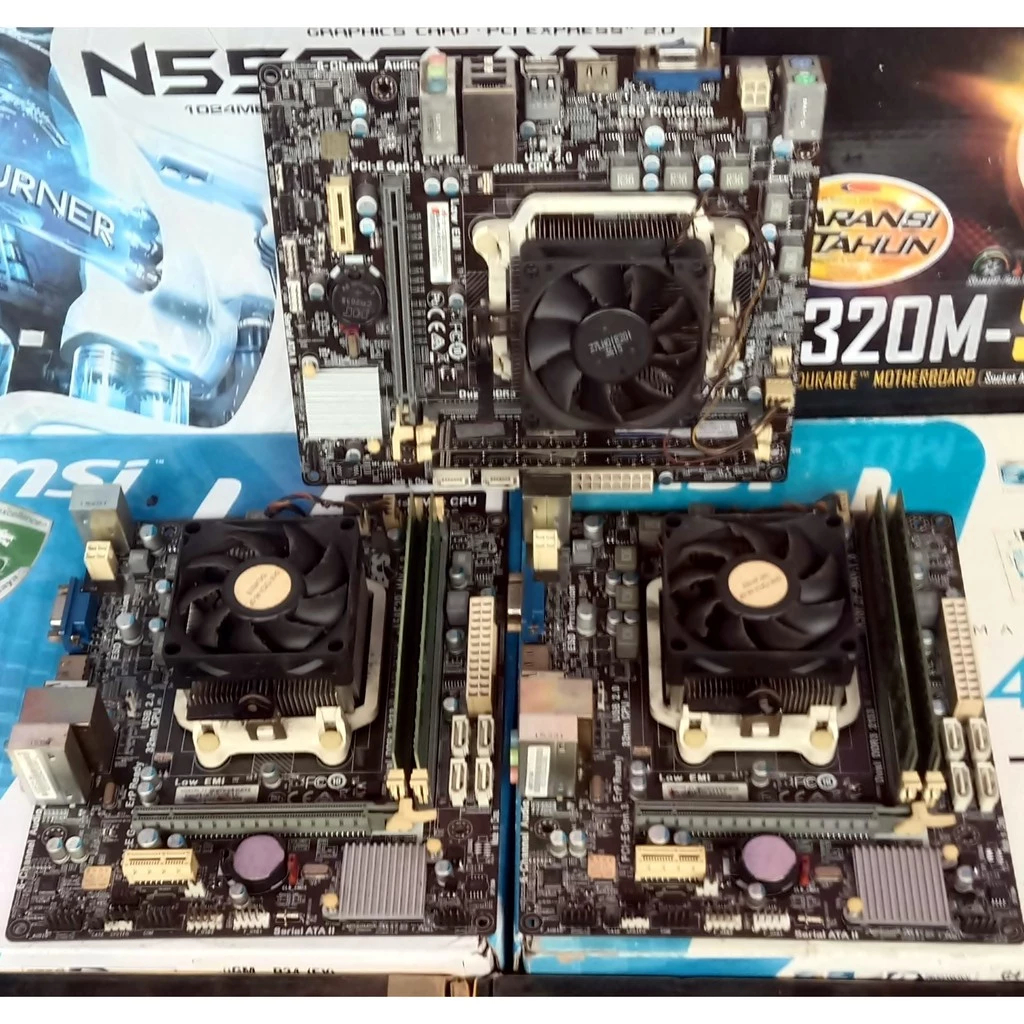 Jual PAKET Motherboard mobo AMD FM2 + Processor A4 6300 + RAM 8GB + Fan ...