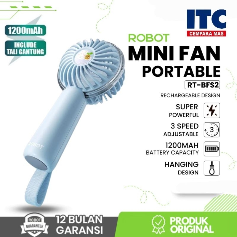Jual Kipas Mini Fan Robot RT-BFS2 Original Bergaransi RTBFS2 | Shopee ...