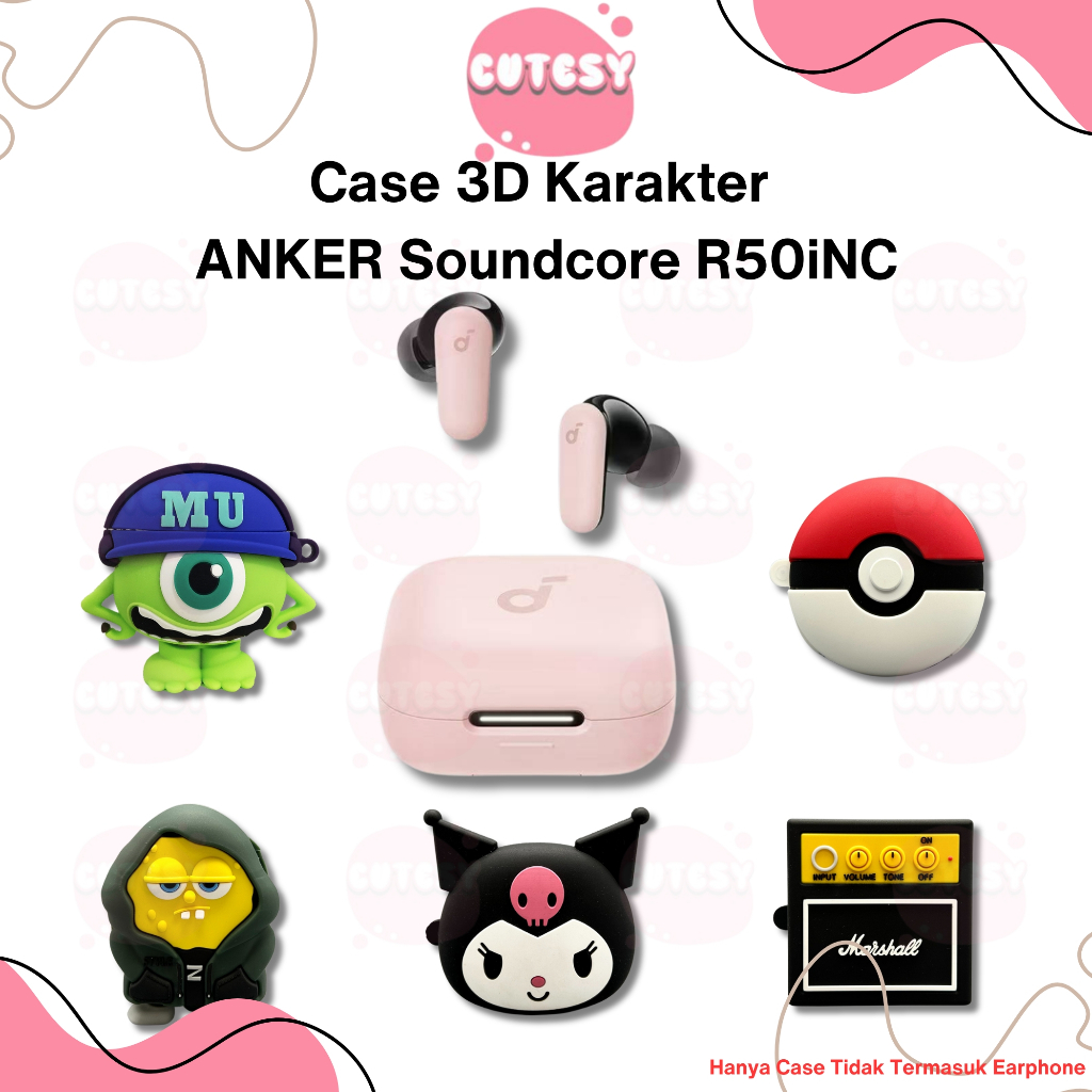 Jual Case Anker SoundCore R50iNC 3D Kartun Lucu Casing Earphone TWS ...