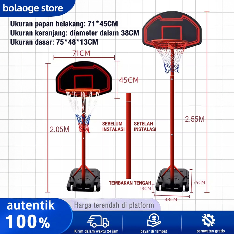 Jual （Penawaran panas!!!)Ring Basket Adjustable/set ring dan tiang ...