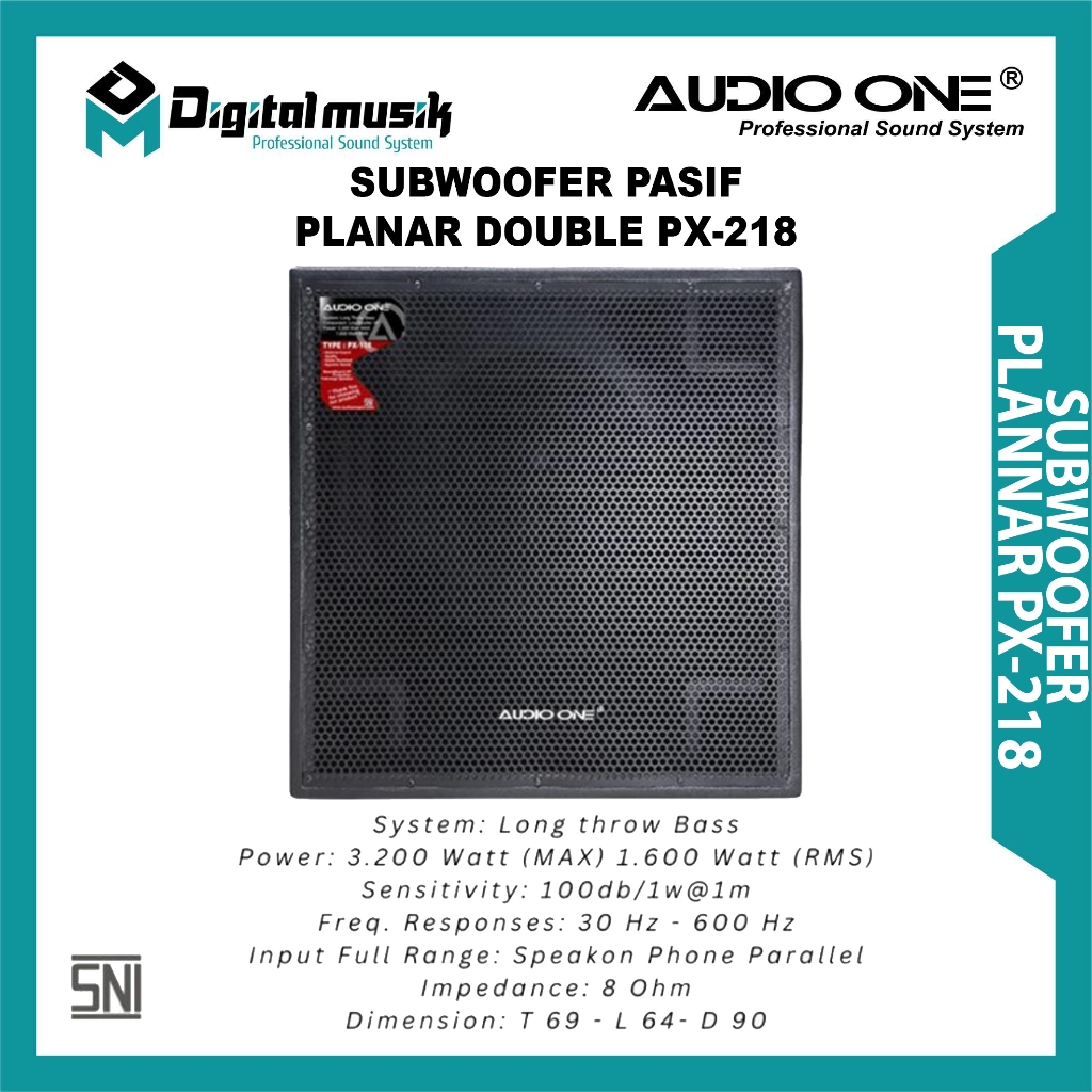 Jual Subwoofer Double Pasif Planar AUDIOONE Tipe 218 Ukuran 18 Inch ...