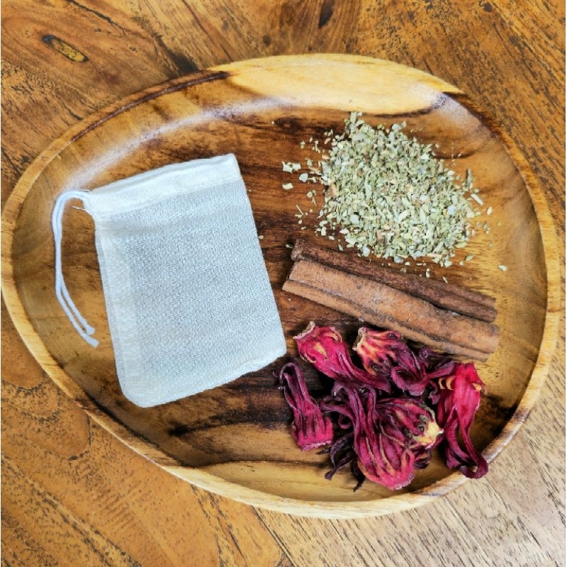 Jual kantung teh kain reusable (bebas mikroplastik bebas kimia, ramah ...