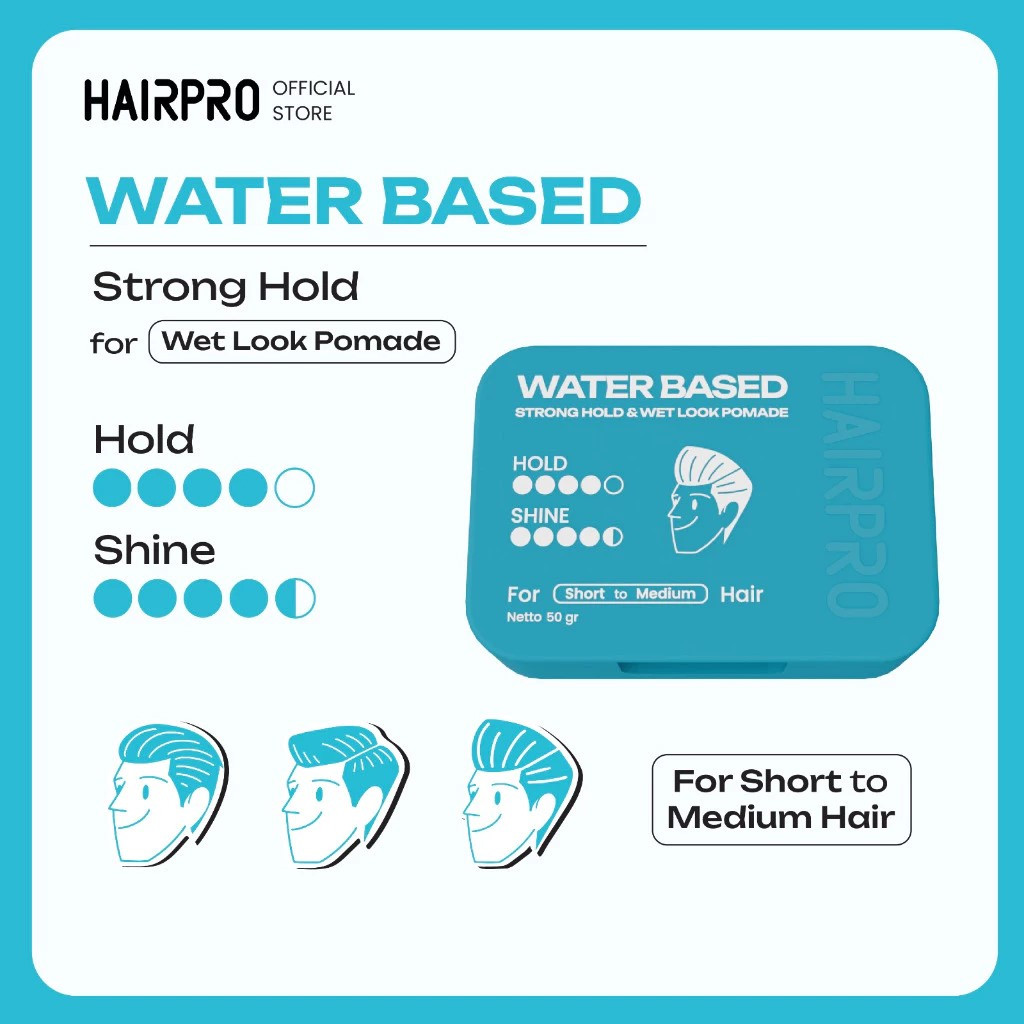 Jual HAIRPRO HAIRNERDS Pomade Waterbased Strong Hold Wet Look | Shopee ...