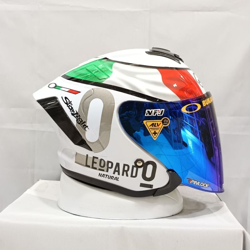 Jual HELM JS ARMOR LEOPARD MOTIF PUTIH | Shopee Indonesia