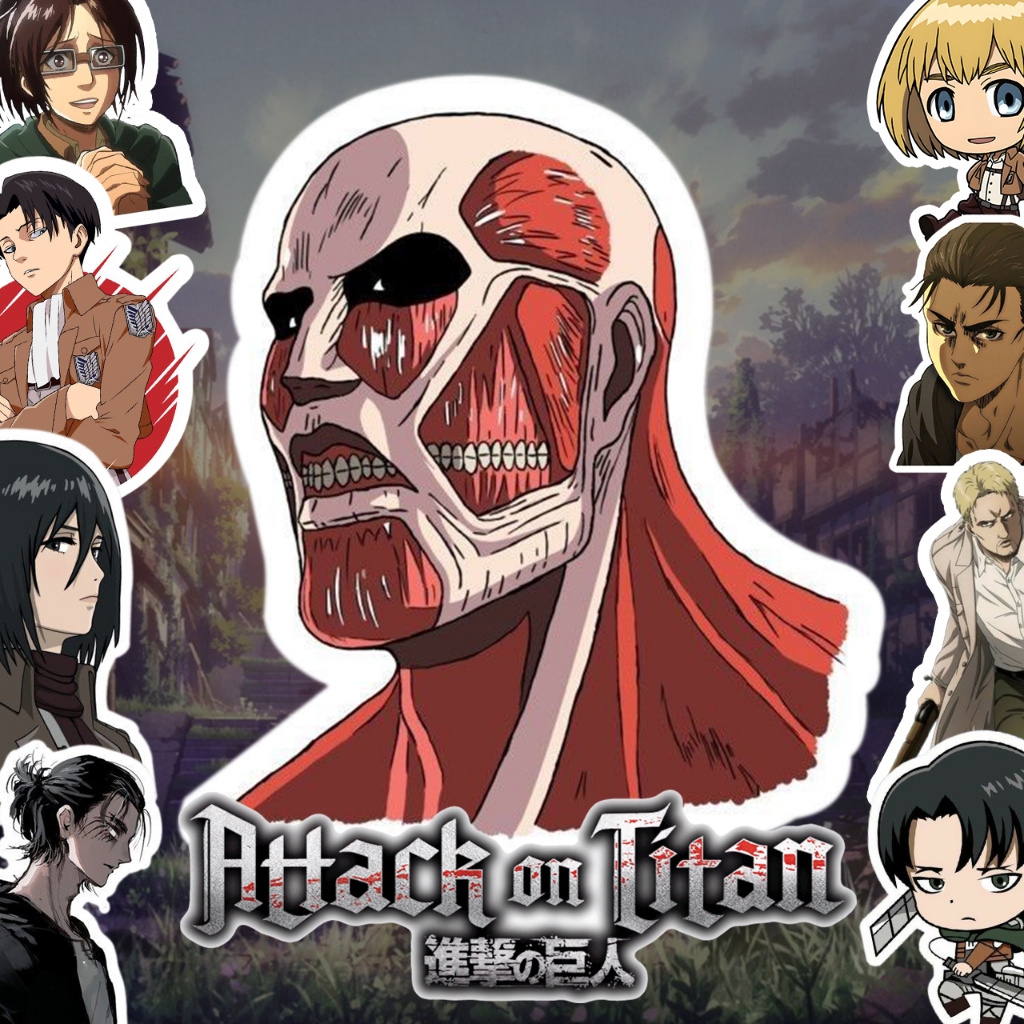 Jual PROMO COD Stiker Pack Anime Attack On Titan Shingeki no Kyojin 15 ...