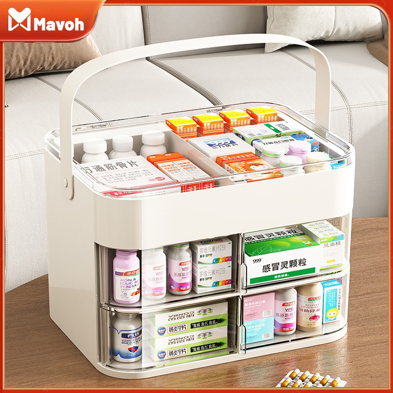 Jual Storage Box Obat Tingkat Wadah Obat Medicine Box Organizer Simpan ...