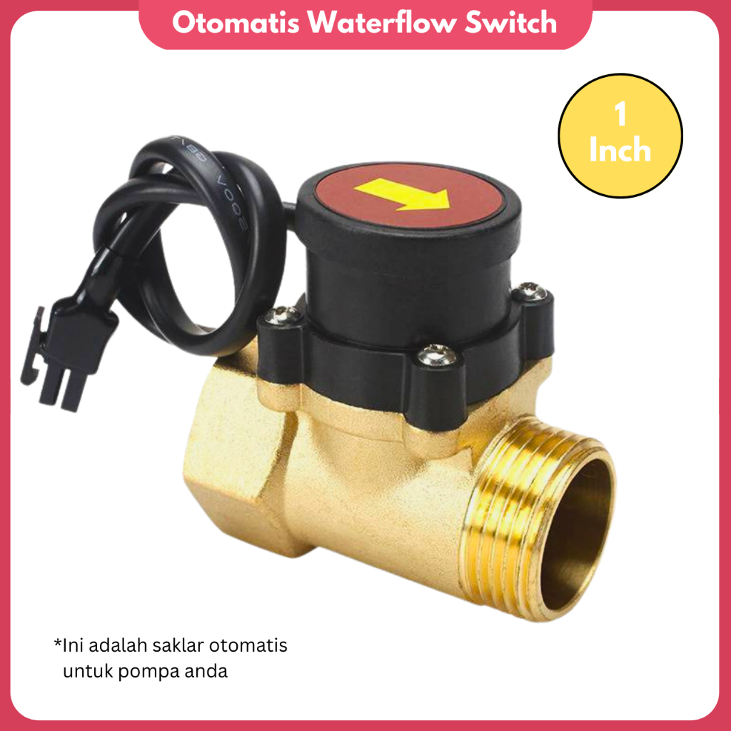 Jual Saklar Otomatis Waterflow Switch 1 Inch Otomatis Pompa Pendorong Booster Pump | Shopee ...