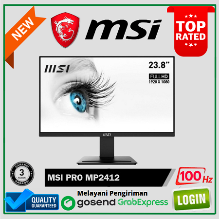 Jual Monitor MSI LED PRO MP2412 - Full HD 24" Inch | Shopee Indonesia