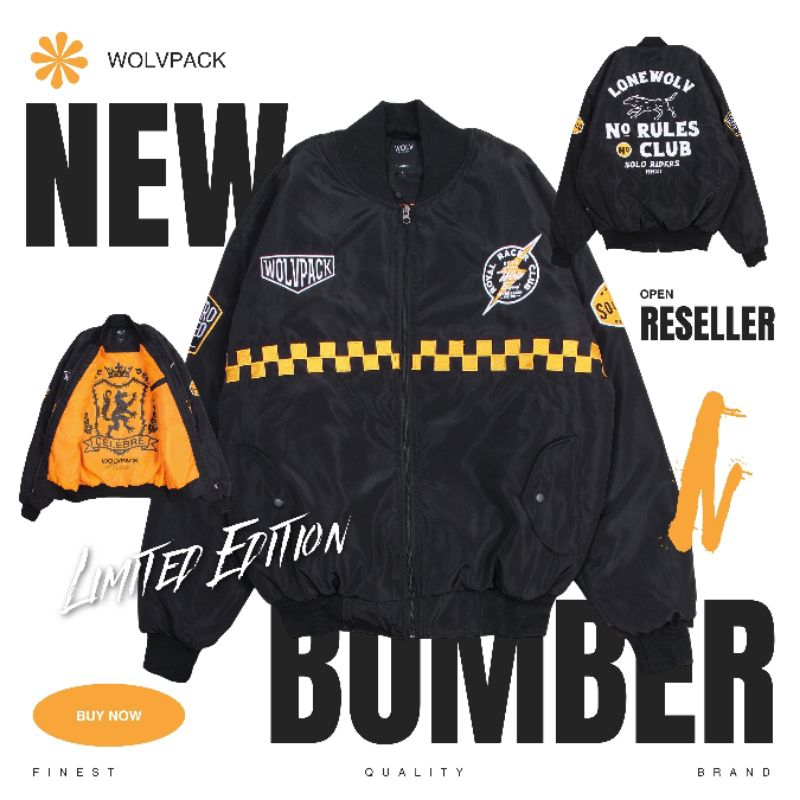 Jual JACKET BOMBER WOLV ORIGINAL / JAKET VARSITY LEGENDARY / JAKET ...