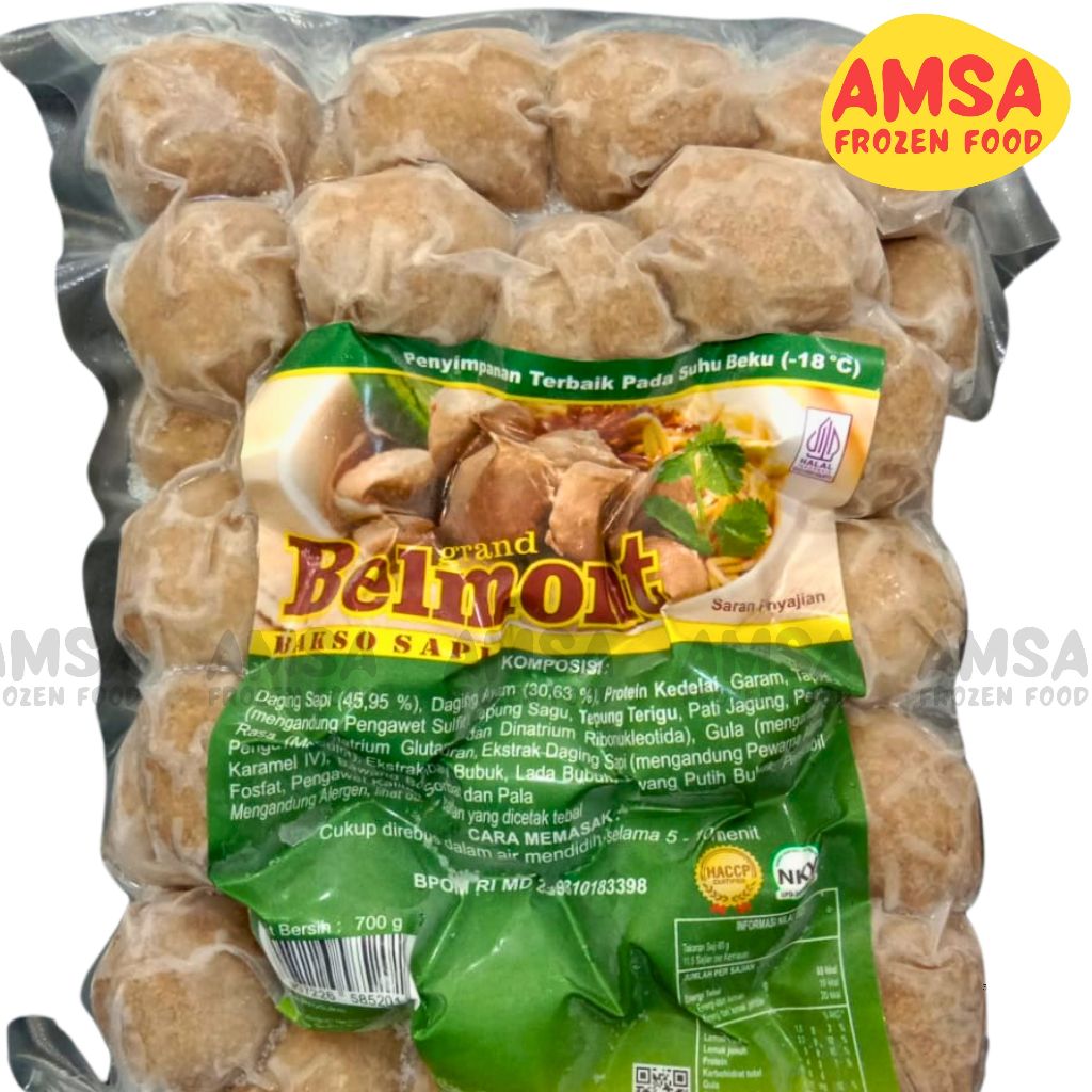 Jual Belmont Bakso Sapi Sedang Dan Besar 500 gr dan 700 gr isi 50 pcs ...