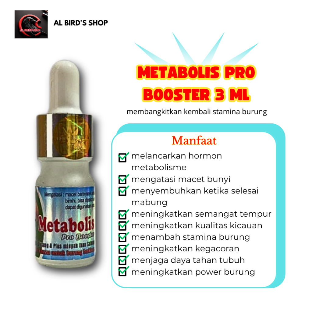 Jual Metabolis 3 ml membangkitkan stamina burung PENGGACOR SEKETIKA ...