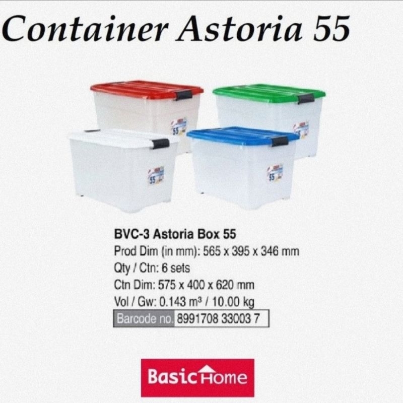 Jual Box container lion star basichome 55 liter/box serbaguna | Shopee ...