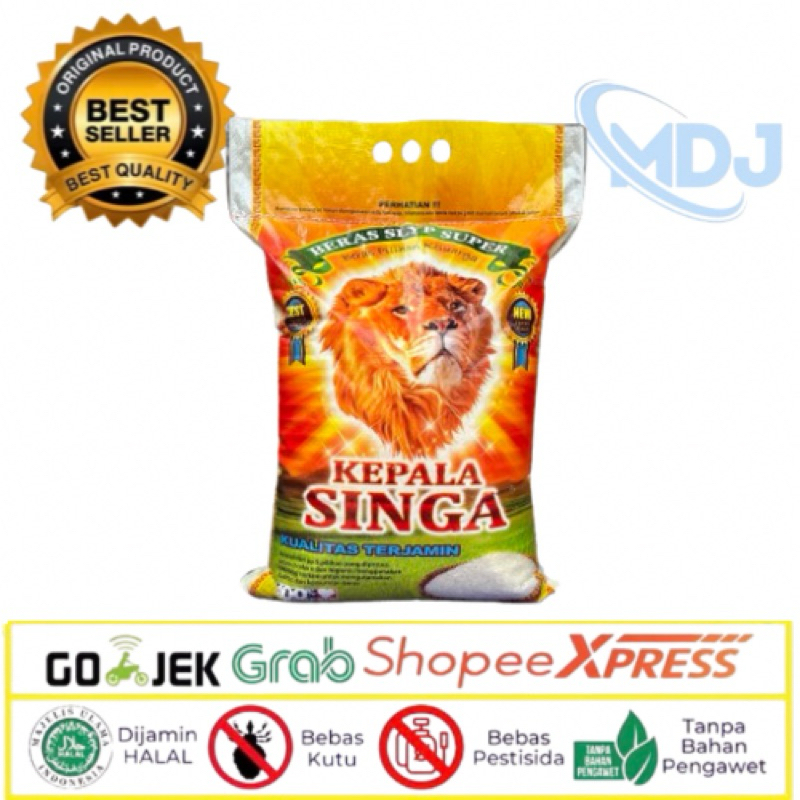 Jual BERAS CAP KEPALA SlNGA-5,10&20kg | Shopee Indonesia