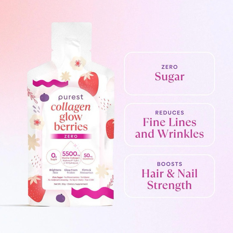 Jual *NEW!!* The Purest Co Collagen Glow Berries Zero 30 Sachets ...