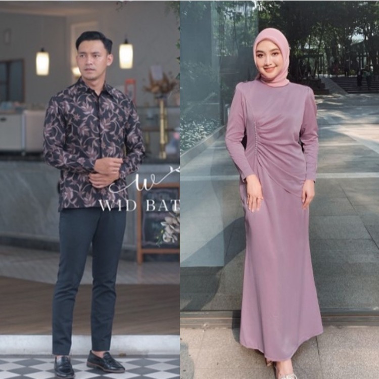Jual BATIK COUPLE LEBARAN 2025 ADEVA DRESS KEBAYA LAMARAN SERAGAM ...