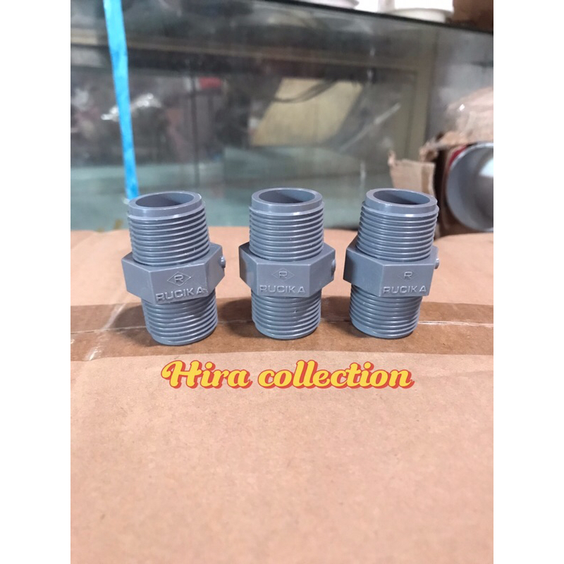 Jual Double Nepel/Dobel Nepple Nipple 3/4 - 1 - 1/2 inch AW PVC NIPEL ORIGINAL | Shopee Indonesia