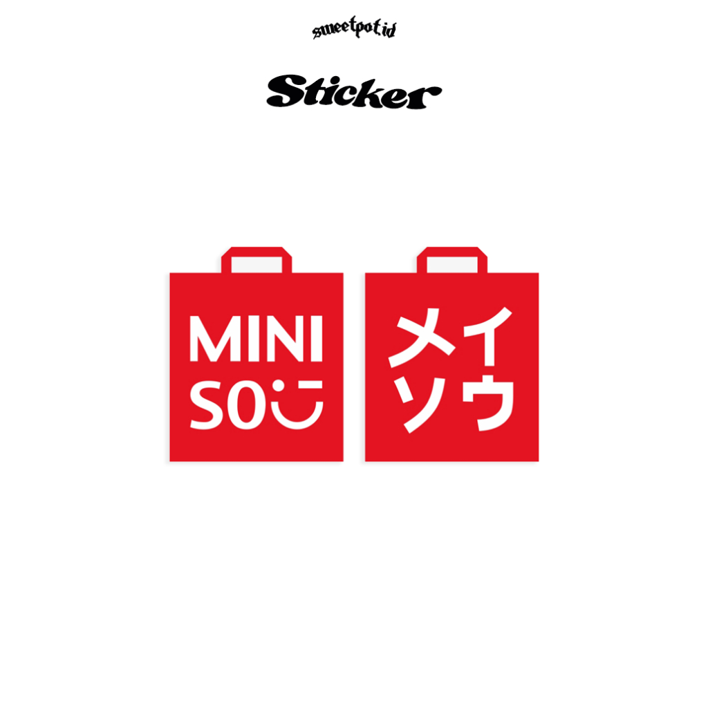 Jual (BISA COD) STIKER AESTHETIC "MINISO" / STIKER HELM / STIKER LOCAL ...