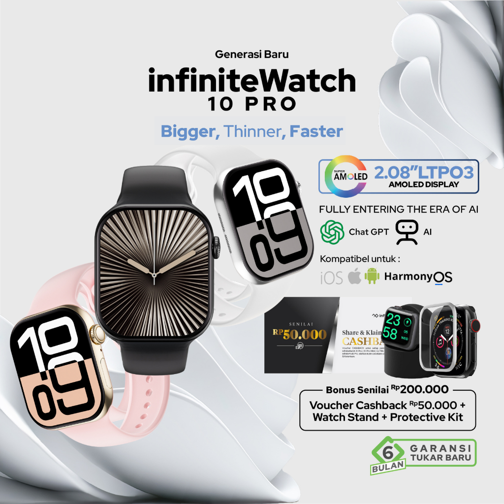 Jual [BARU 2025] infiniteWatch 10 Pro with 2.08" LTPO3-AMOLED Display ...