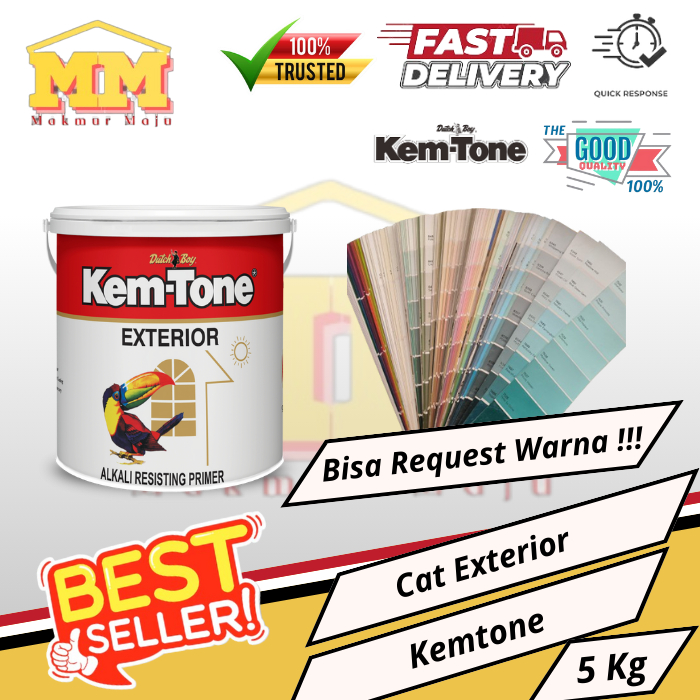 Jual Cat Tembok Luar / Exterior Kemtone Tinting 3,78L | Shopee Indonesia