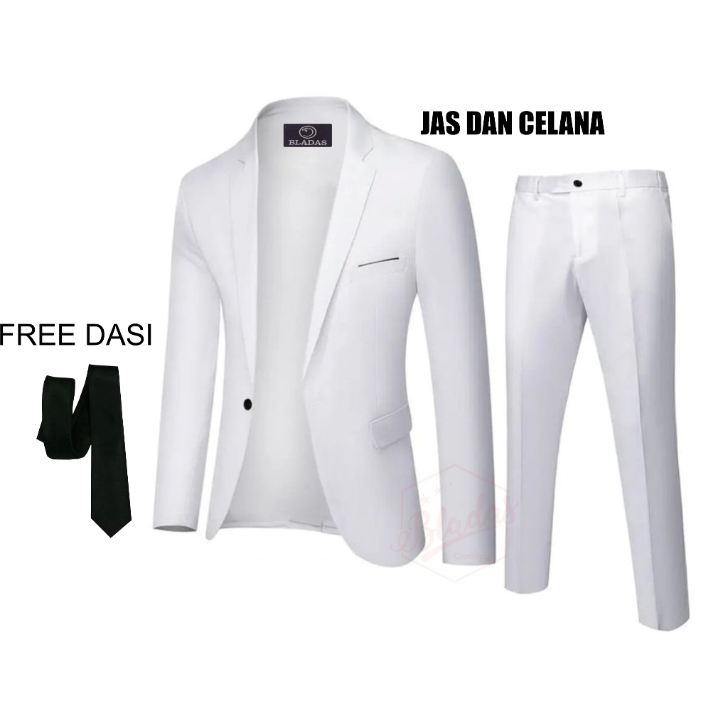 Jual Setelan Jas Pria 3in1/Setelan Jas Rompi Celana Formal Pria Bahan ...