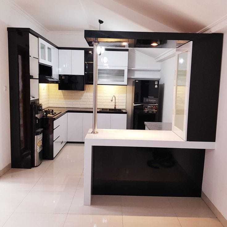 Jual KITCHEN SET + MINI BAR MINIMALIS - DESAIN COSTUM | Shopee Indonesia