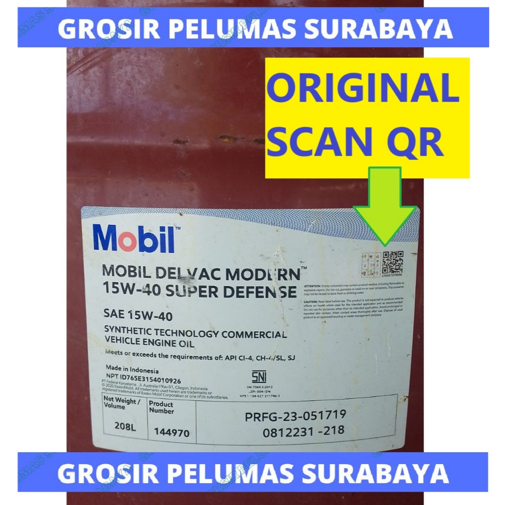 Jual DRUM Original Oli mesin Diesel sae 15w/40 Api CI-4 Mobil1 Mobil ...