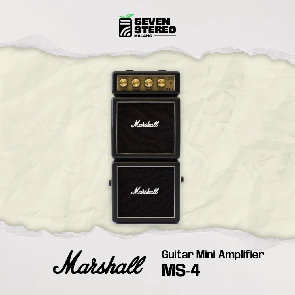 Jual Marshall MS4 - Portable Micro Amplifier / Ampli Gitar Mini Stack Amp Guitar with dengan ...