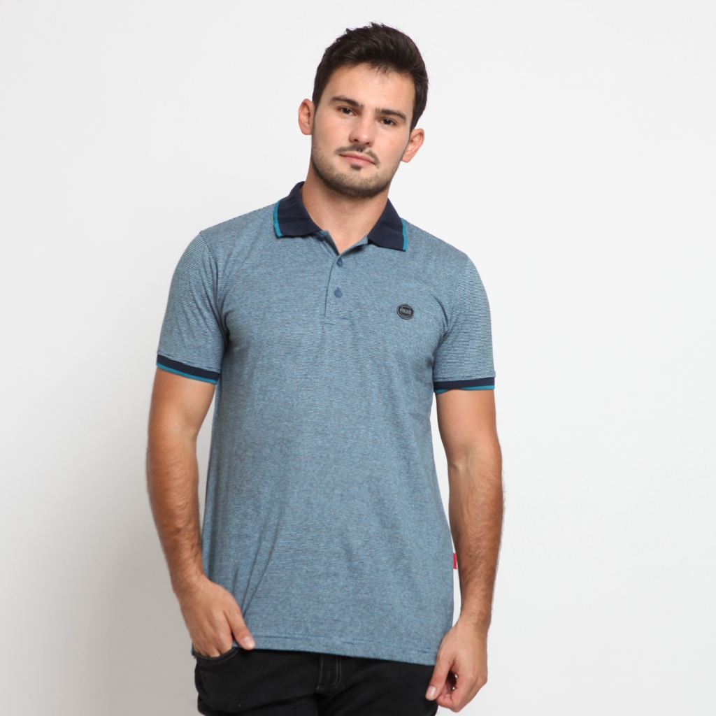Jual POLICE Polo Shirt Krah Stripes Patch Logo Pria - Mix Design ...