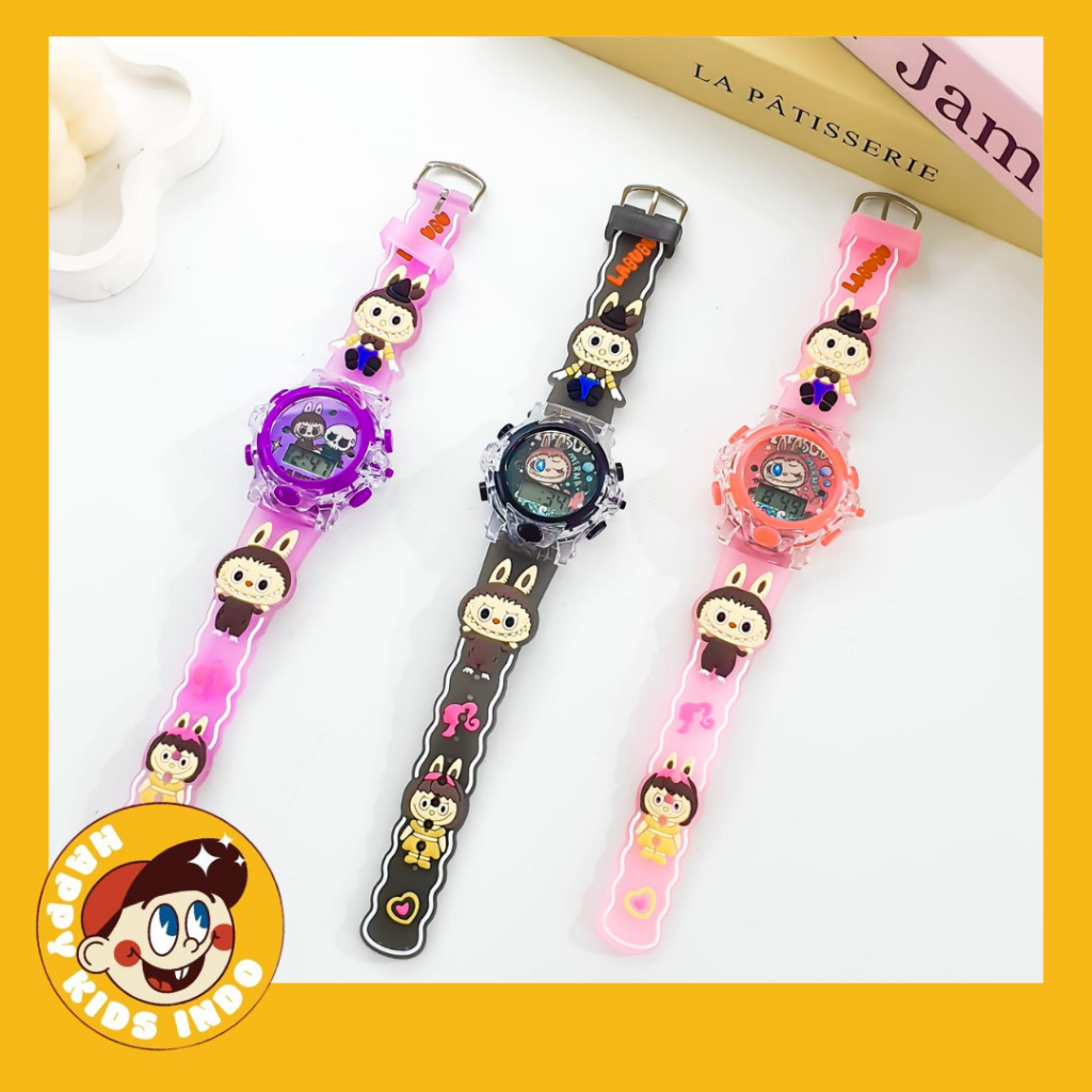 Jual Jam Tangan Anak labubu 3D Import Model Terbaru dengan Karakter ...