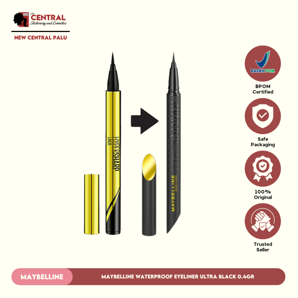 Jual Maybelline Hyper Sharp Extreme Waterproof Eyeliner Ultra Black 0 ...