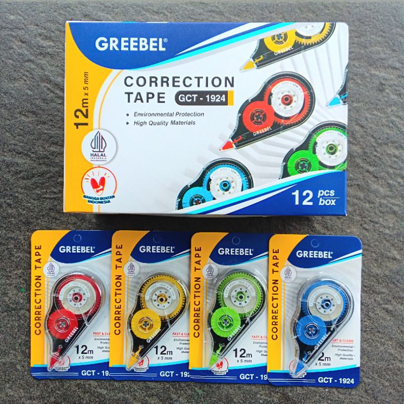 Jual TIPE-X Kertas Correction Tape Greebel GCT-1924 12 Meter ( Pak ...