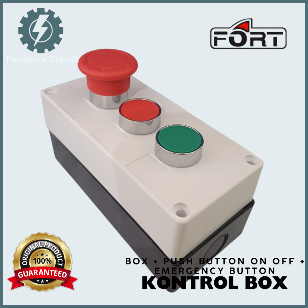 Jual Fort Kontrol Box + Push Button On Off 1NO/NC + Emergency Push ...