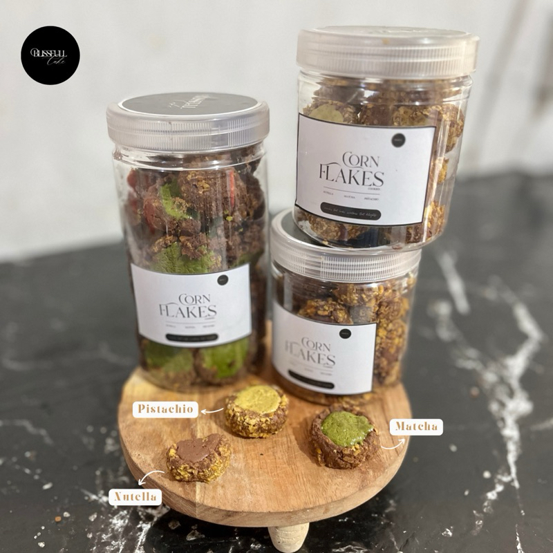 Jual COOKIES - Corn flakes cookies nutella/matcha/pistachio 500gr ...
