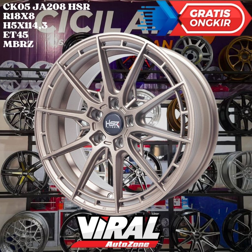 Jual Velg Mobil Ring 18 MURAH HSR CK05 R18 LEBAR 8 LOBANG BAUT 5 ET45 BRONZE | Shopee Indonesia