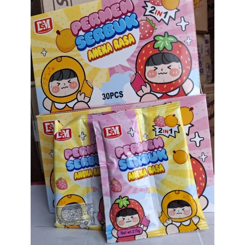 Jual Permen serbuk 2in1 // box // 30 pcs | Shopee Indonesia