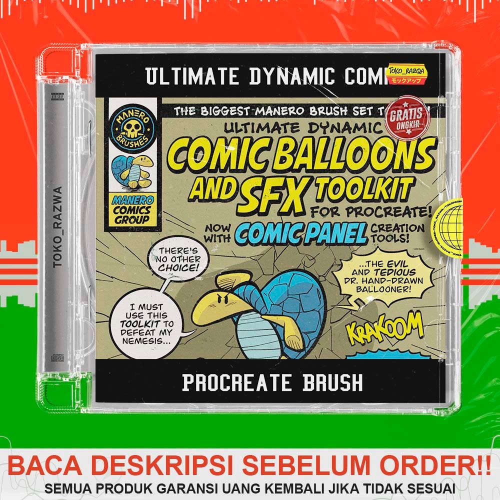 Jual Procreate Brush - Ultimate Dynamic Comic Panels, Balloons and SFX ...