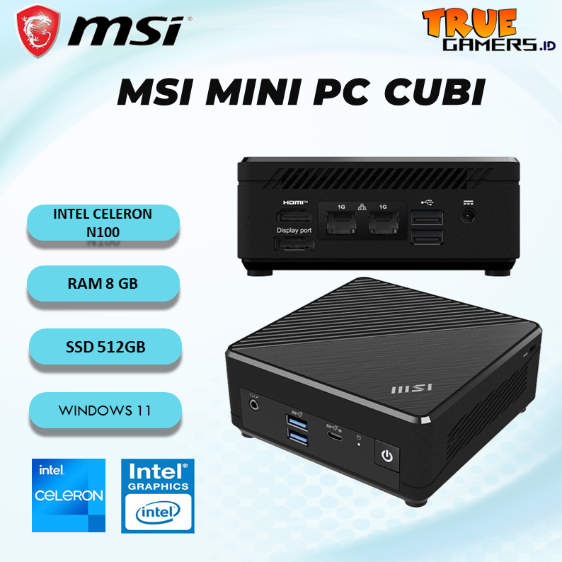 Jual MSI MINI PC CUBI N ADL N100 8GB 256GB windows 11 | Shopee Indonesia