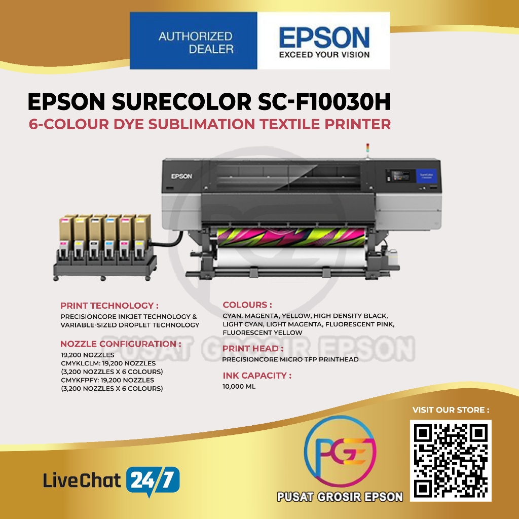 Jual Printer Epson SC-F10030 SCF10030 SCF 10030 Dye Sublimation Printer ...