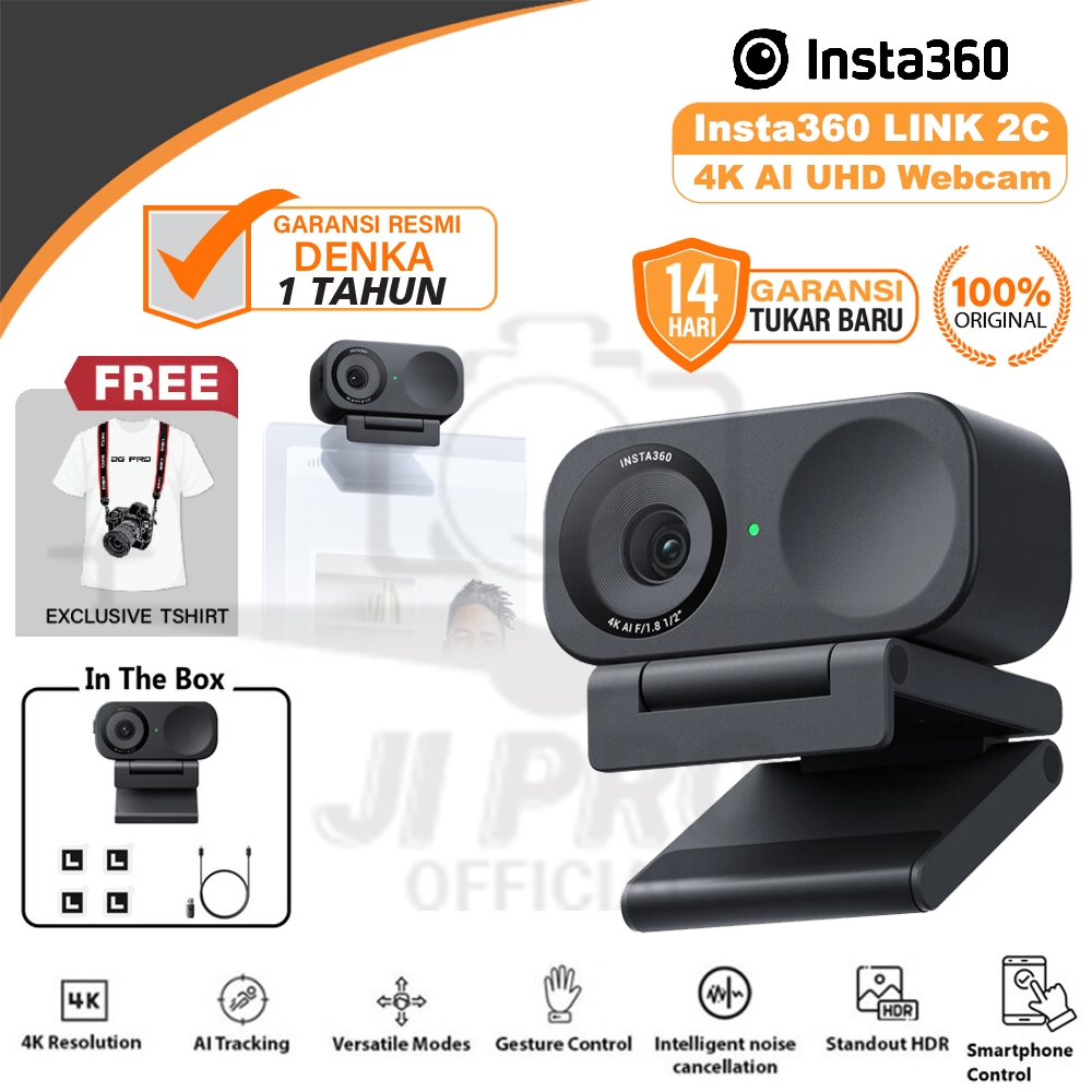 Jual Insta360 LINK 2C 4K AI UHD Webcam Portable Insta 360 Link 2 C Web ...