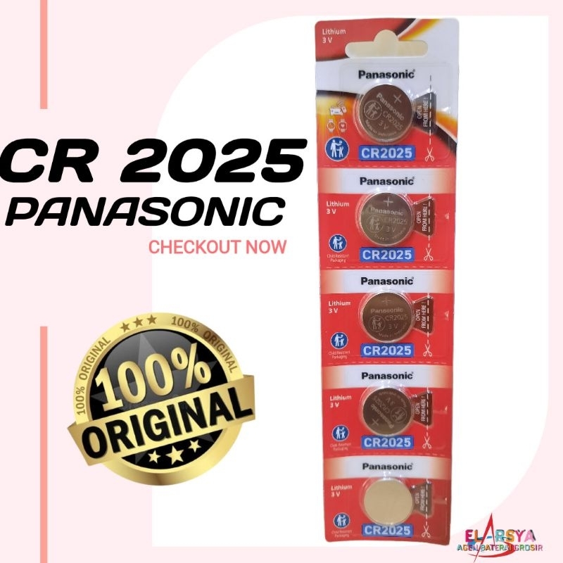 Jual Baterai Panasonic CR2025 Original Lithium Battery 3 Volt batre cr ...